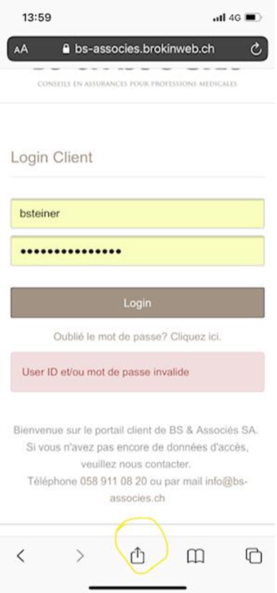 Connexion à votre espace client